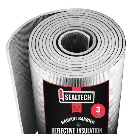 Sealtech Ultra Heavy Duty 10mm Reflective Insulation Roll Soundproofing Thermal Shield 36 in. X ...